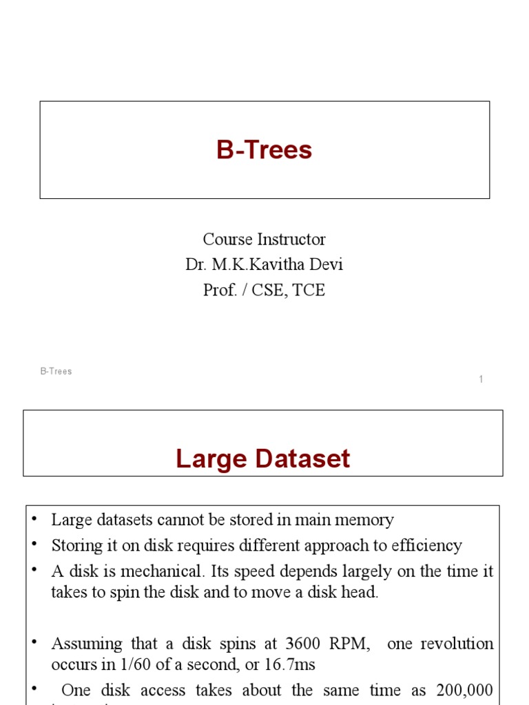 B Trees | PDF | Data | Algorithms And Data Structures