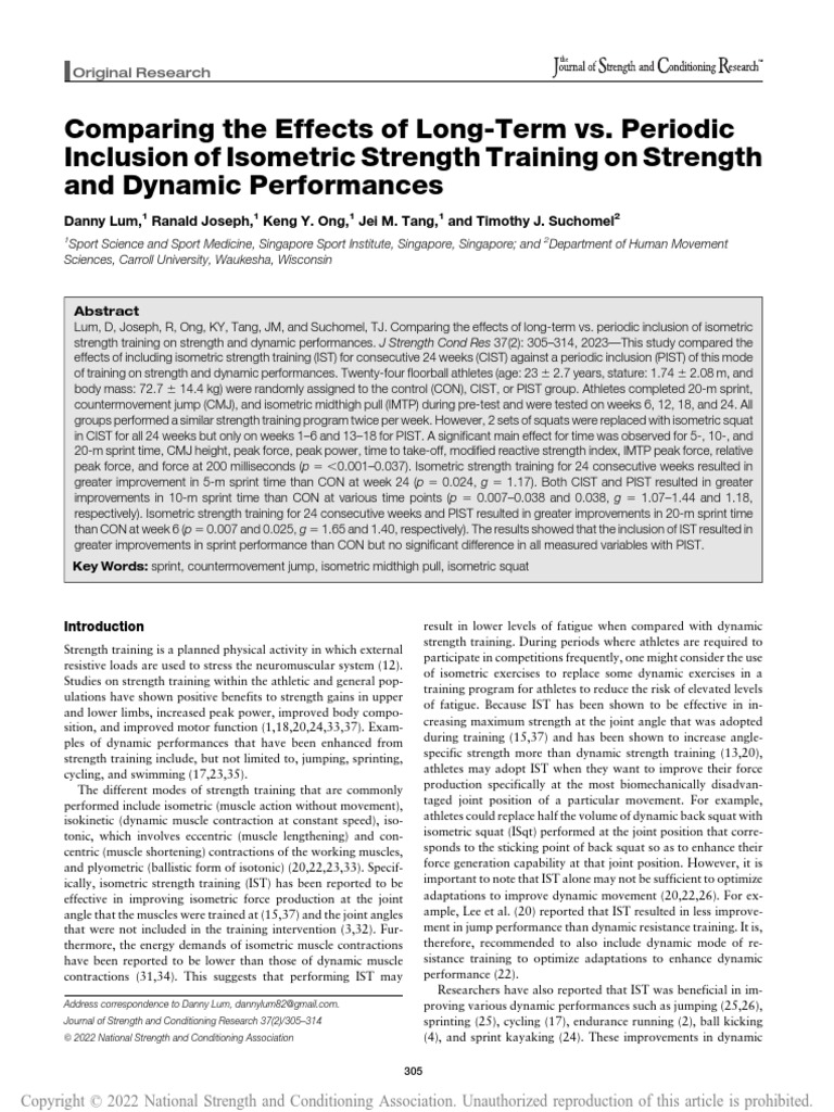 Comparing The Effects of Long Term Vs Periodic.7 | PDF | Muscle ...