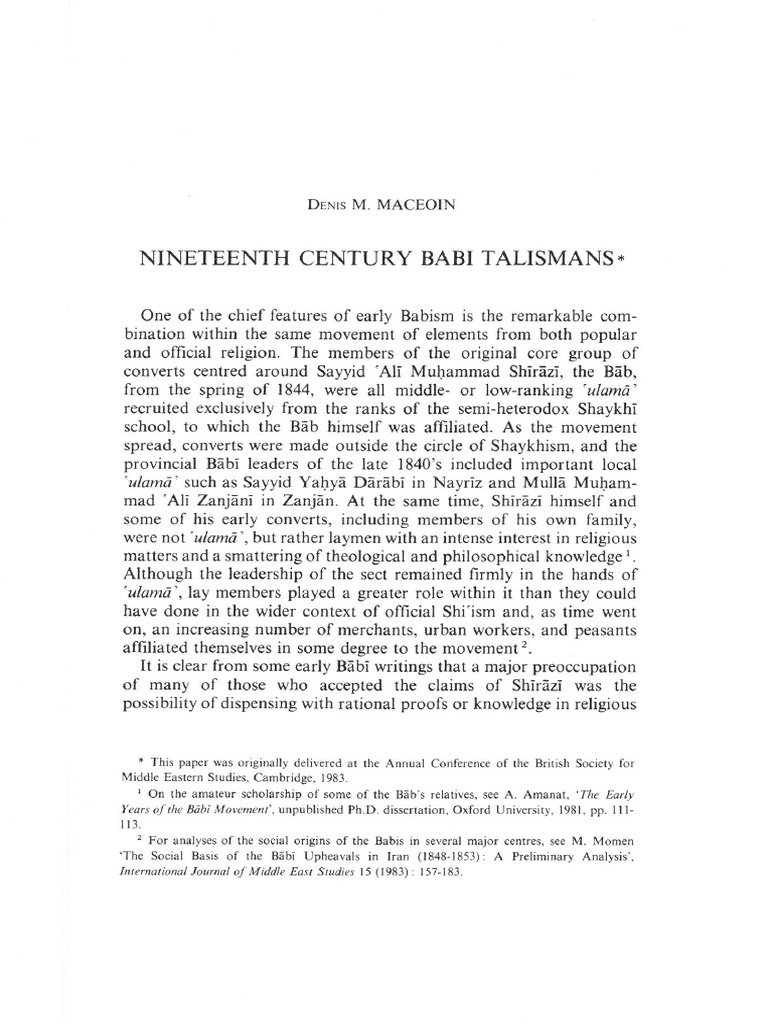 Maceoin Talismans | PDF