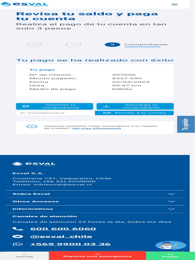 Esval - Consulta Tu Saldo y Paga Rápido 2 | PDF