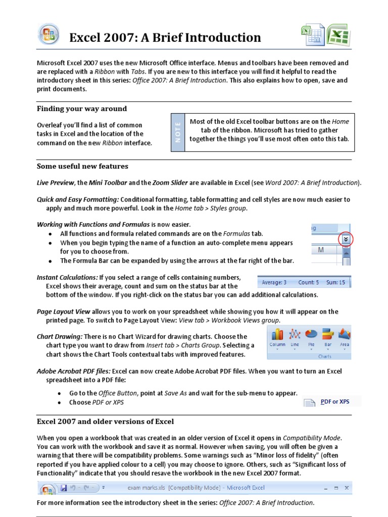 Excel Handout | Download Free PDF | Microsoft Excel | Tab (Gui)