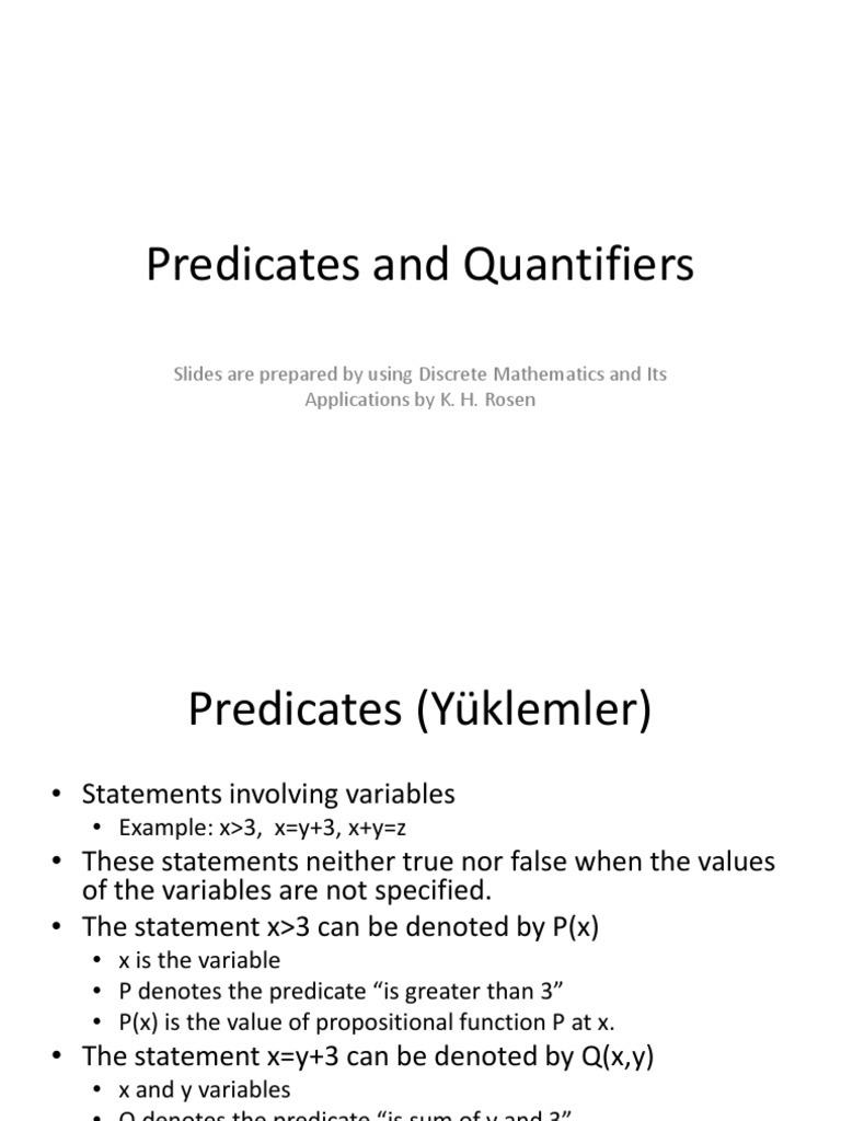 2 Predicates Quantifiers | PDF | Mathematics | Semiotics
