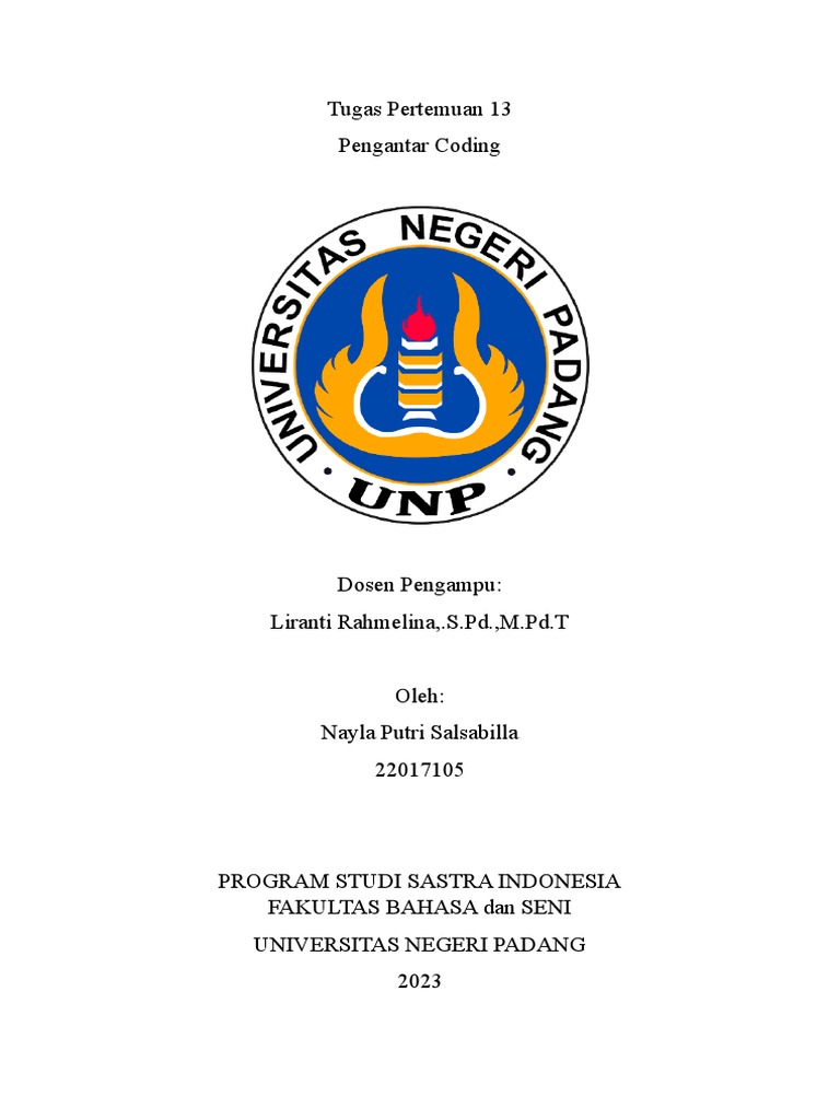 Tugas Pertemuan 13 - Pengantar Coding - Nayla Putri Salsabilla ...