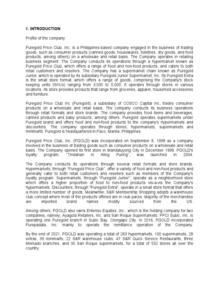Pgold | PDF | Retailing | Business