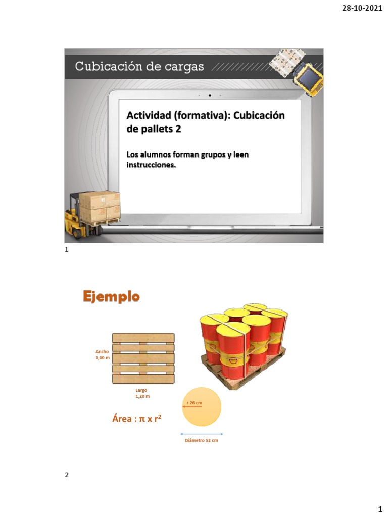 Cubicación de Pallets Con Tambores | PDF | Transporte de mercancías ...