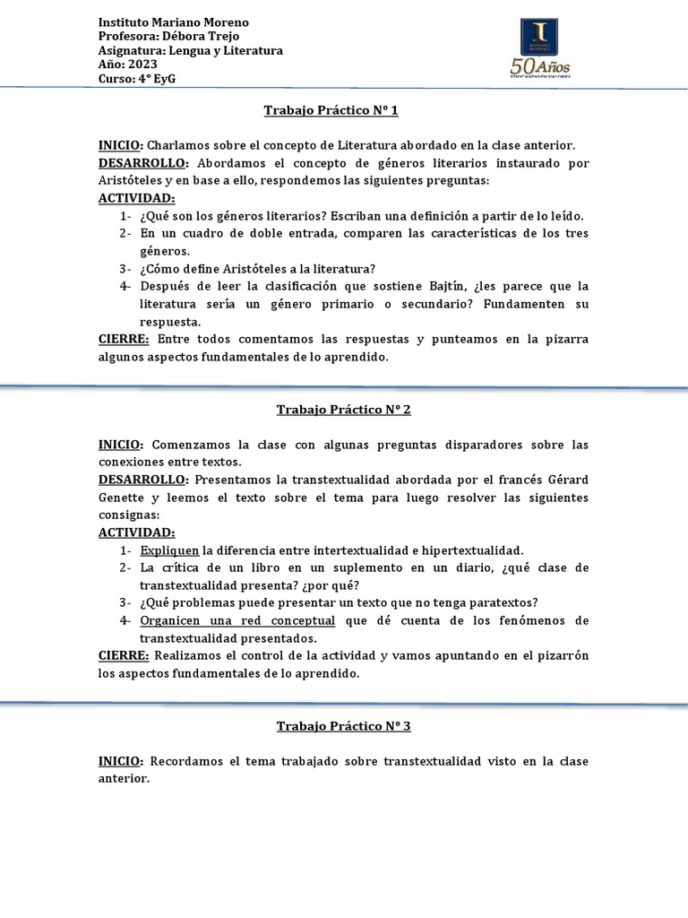 TP_4°_Trim 1 | PDF | Cuentos