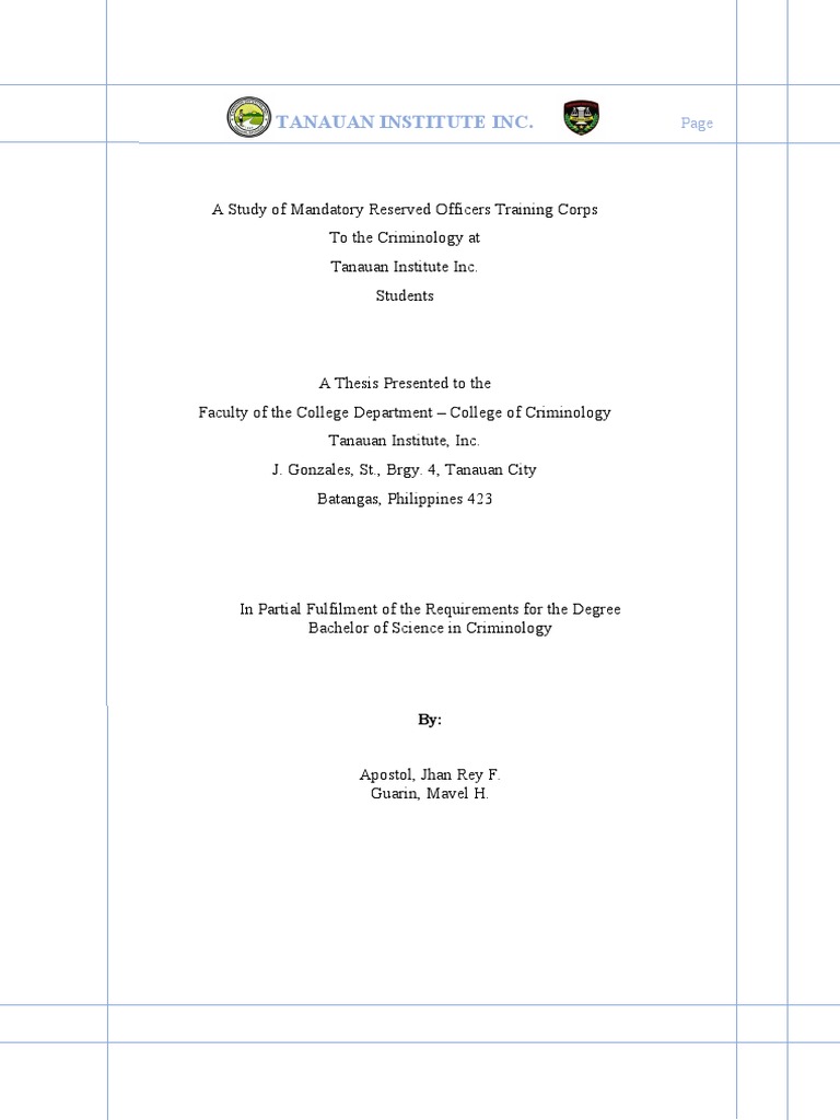 ROTC Impact on Criminology Students | PDF | Leadership | Learning