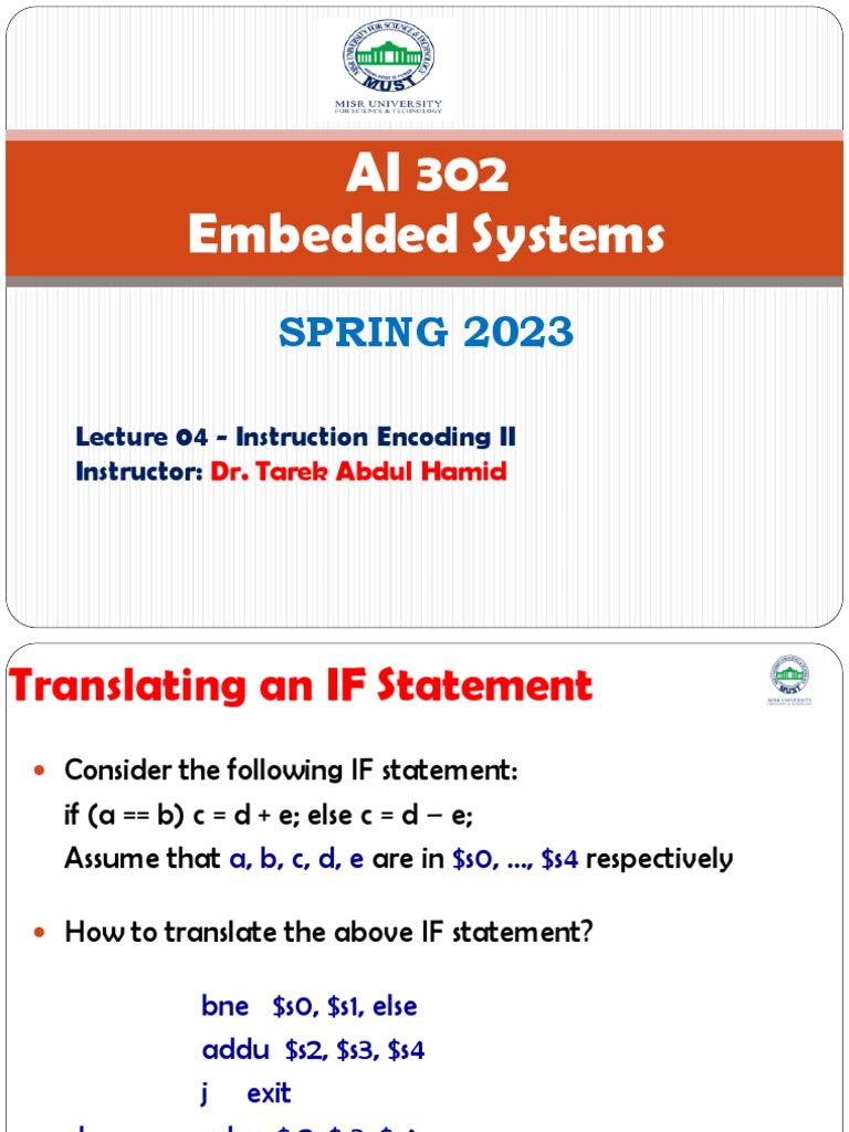 Lecture 04 - Instruction Encoding II | PDF | Pointer (Computer Programming) | Computing