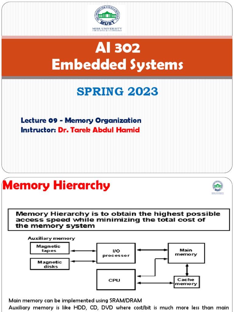 Lecture 09 - Memory Organization | PDF | Random Access Memory | Dynamic Random Access Memory