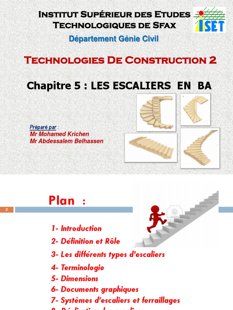 Chapitre 5 Les Escaliers en BA | PDF | Escaliers | Béton