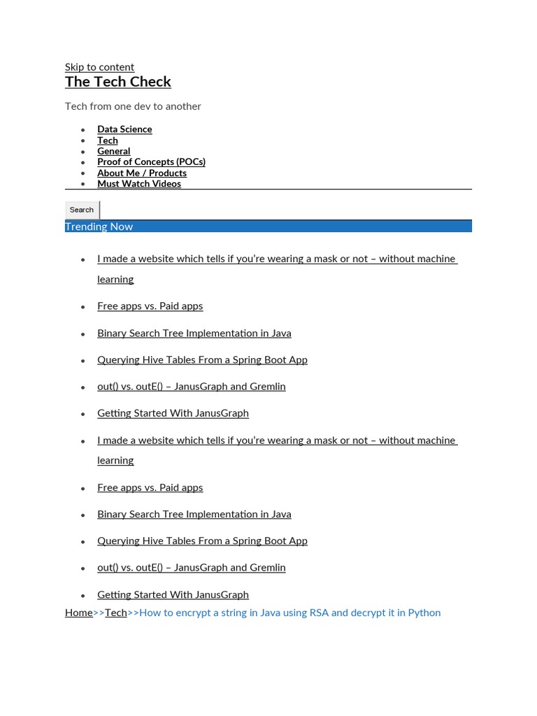 Rsa Python Java | Download Free PDF | Encryption | Public Key Cryptography