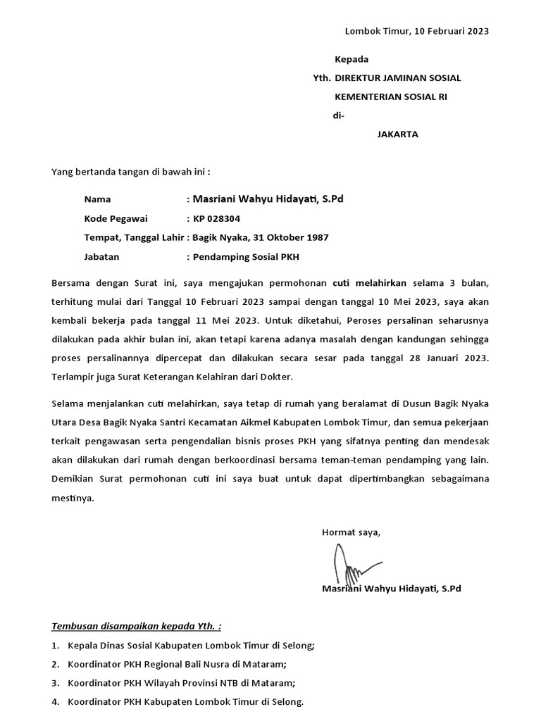 Cuti - Masriani Wahyu Hidayati | PDF