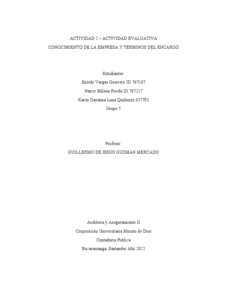 Nota 3.4 - AUDITORIA Y ASEGURAMIENTO II - Actividad 2 | PDF | Auditoría | normas internacionales ...