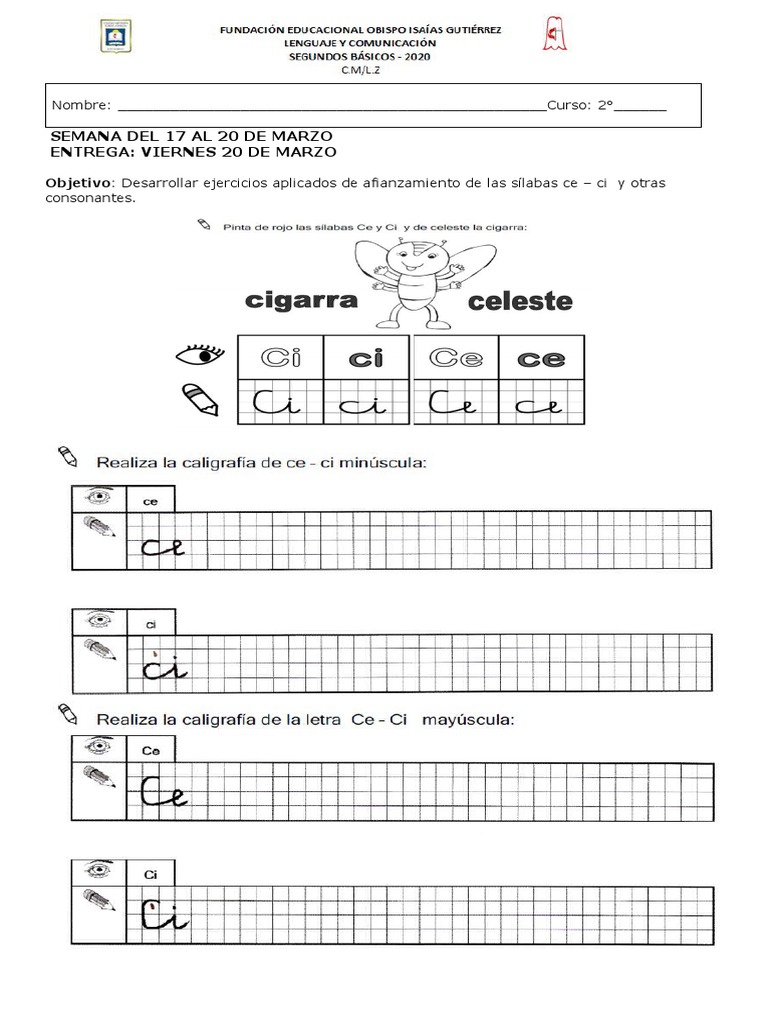 LENGUAJE-GUIA-1-Sílabas-ce-ci | PDF