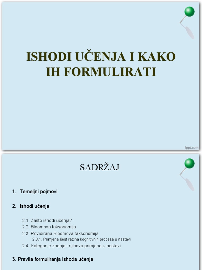 ISHODI U îENJA METODIKA | PDF