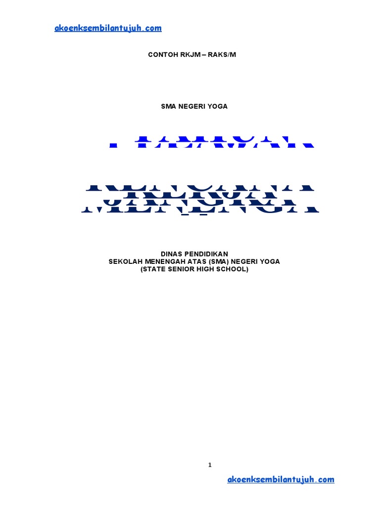 Contoh RKJM | PDF