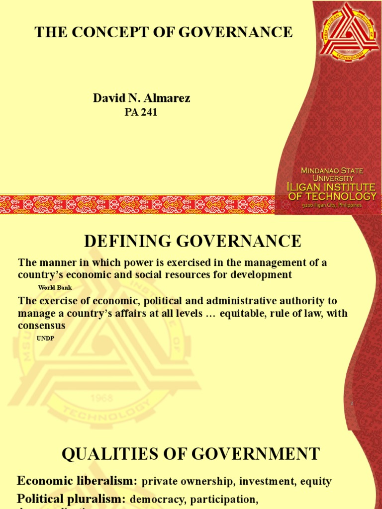 Governance | PDF | Governance | Good Governance