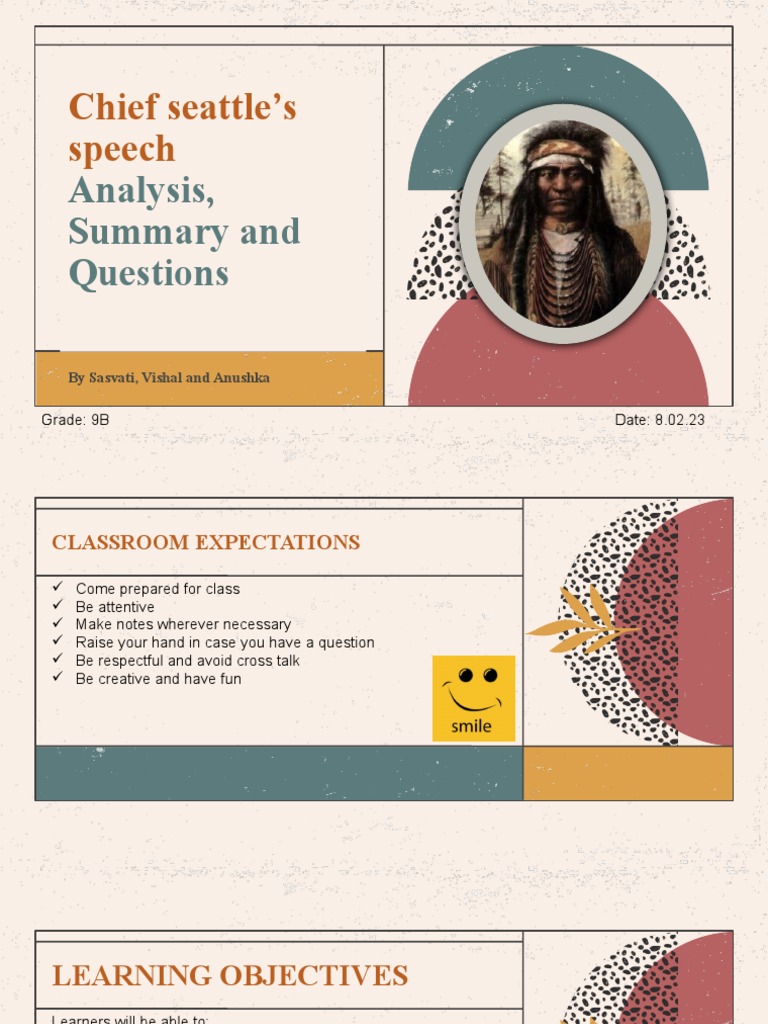 Chief Seattle's Speech Final | PDF | Native Americans In The United States