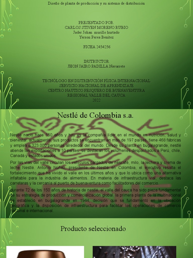 Diseño de Planta de Producción y Su Sistema de Distribución 1 | PDF ...