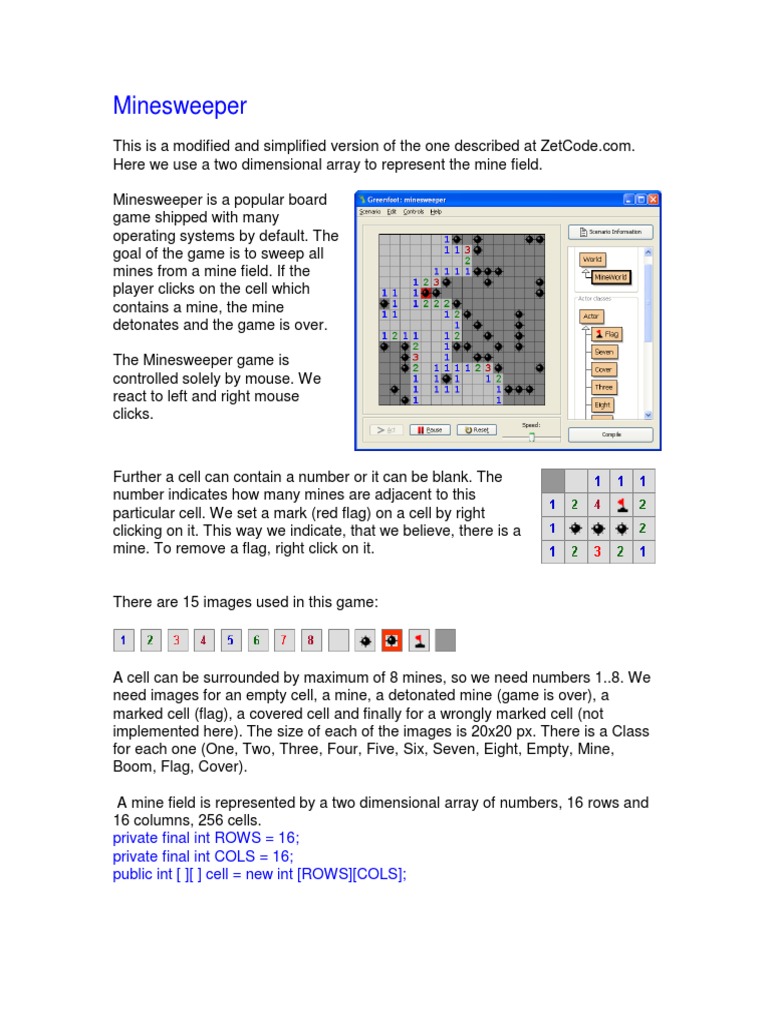 Minesweeper | PDF | Naval Mine | Computer Programming