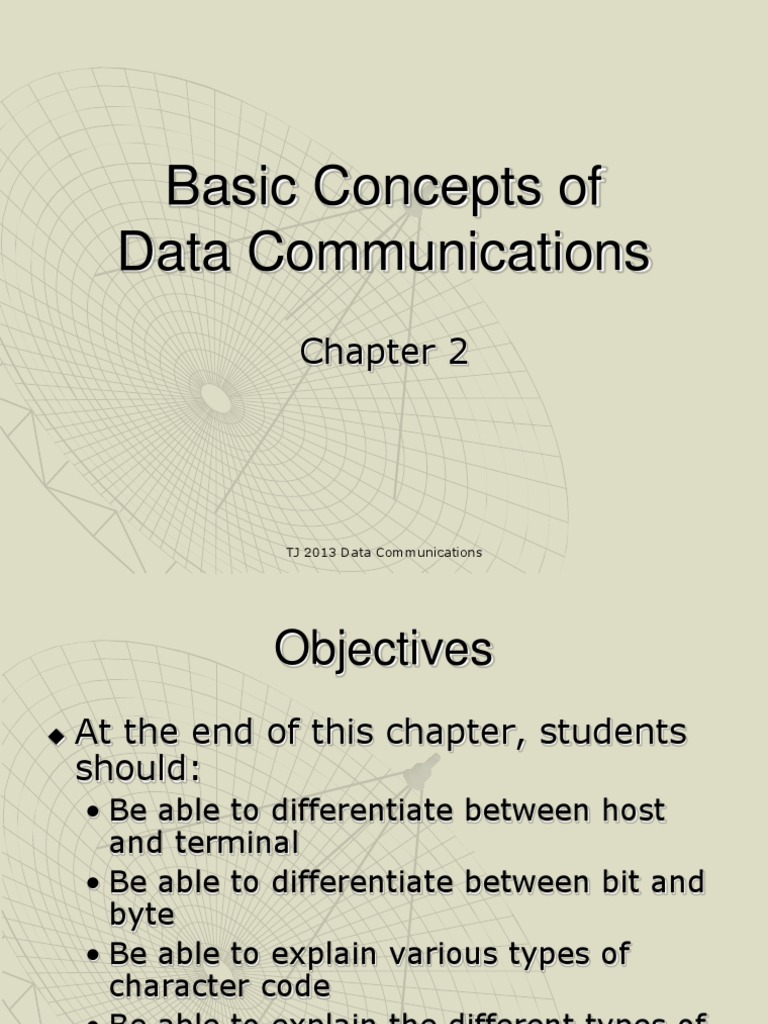 CH02 Basic Concepts of Data Communications | PDF | Duplex (Telecommunications) | Computer Terminal