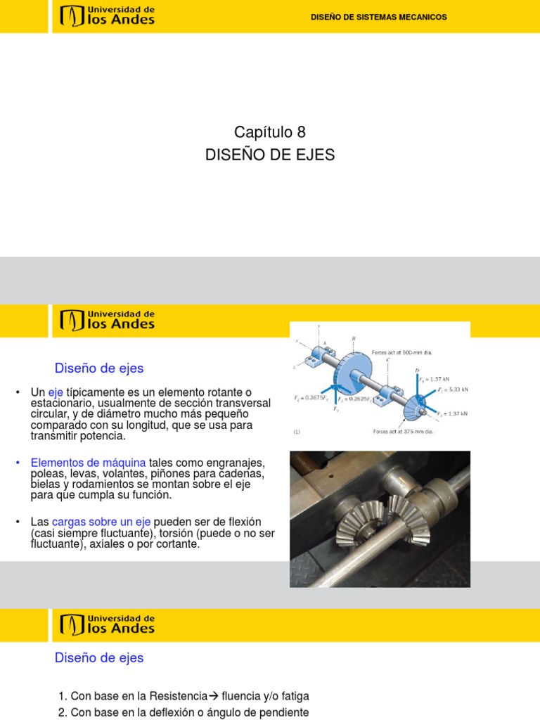 Cap 8 - Diseño de Ejes (2) | PDF | Viga (Estructura) | Eje