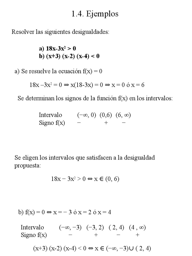 Ejer Cici Os Mate | PDF | Intervalo (Matemáticas) | Álgebra abstracta