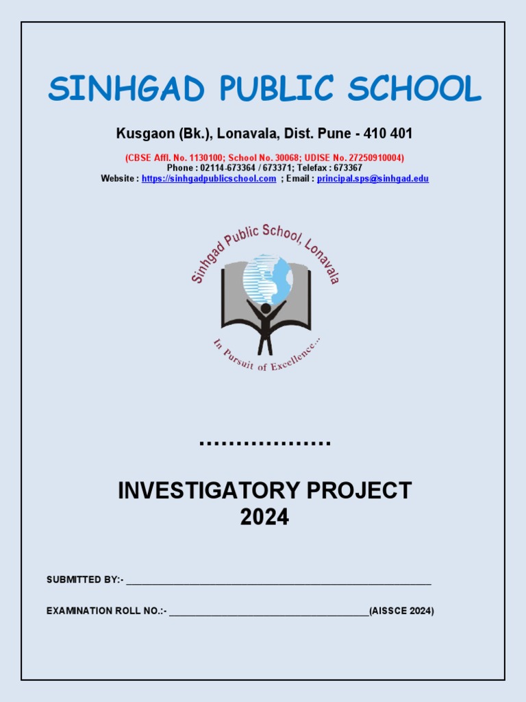 Sps School Project Main Page 2023-24 | PDF