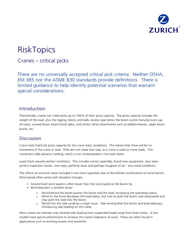 Cranes Critical Picks RT | PDF | Crane (Machine)