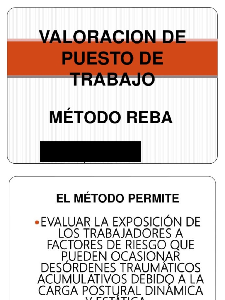 Metodo REBA | PDF