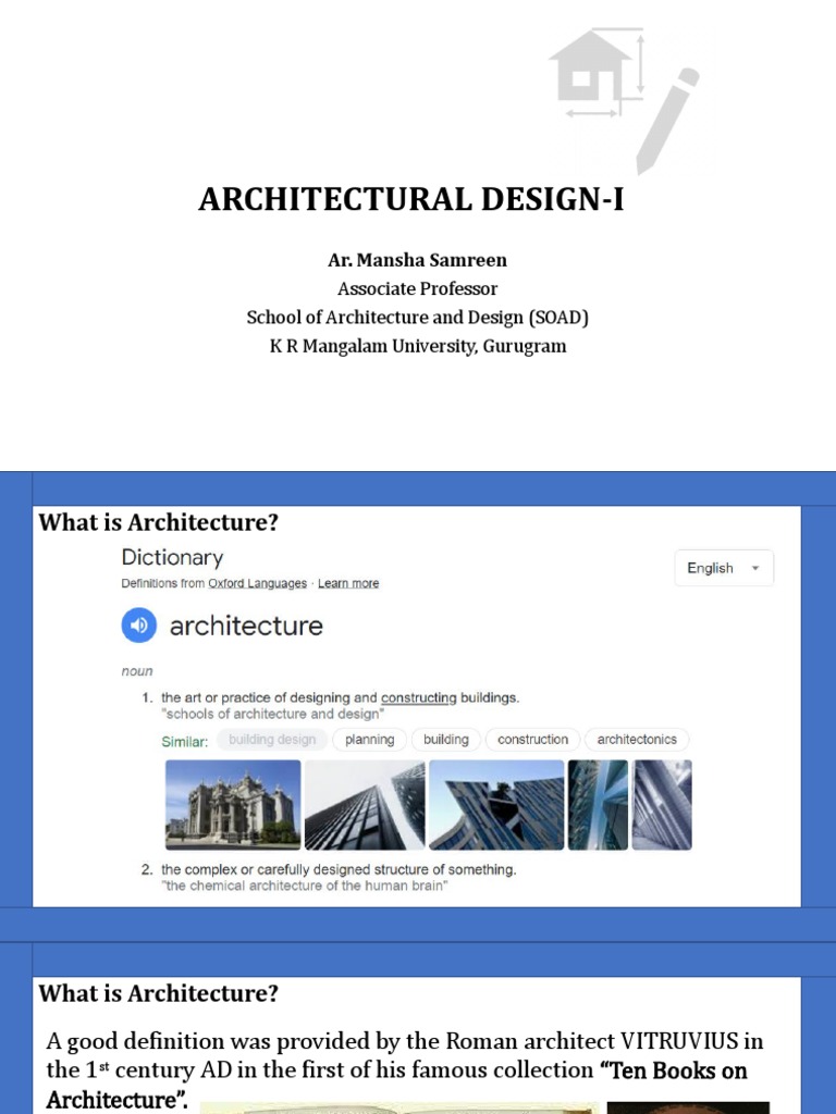 Lecture 1 - Ar. Mansha | Download Free PDF | Design | Science