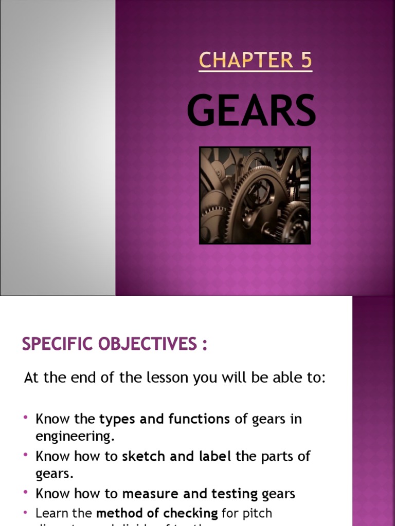 GEAR | PDF | Gear | Motion (Physics)