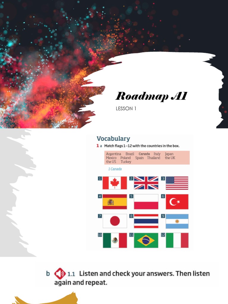 Roadmap A1 Lesson 1 | PDF