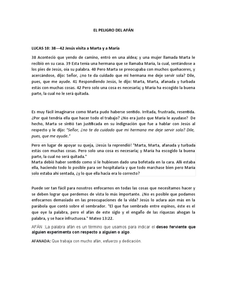 El Afán | PDF | María, madre de Jesús | Jesús