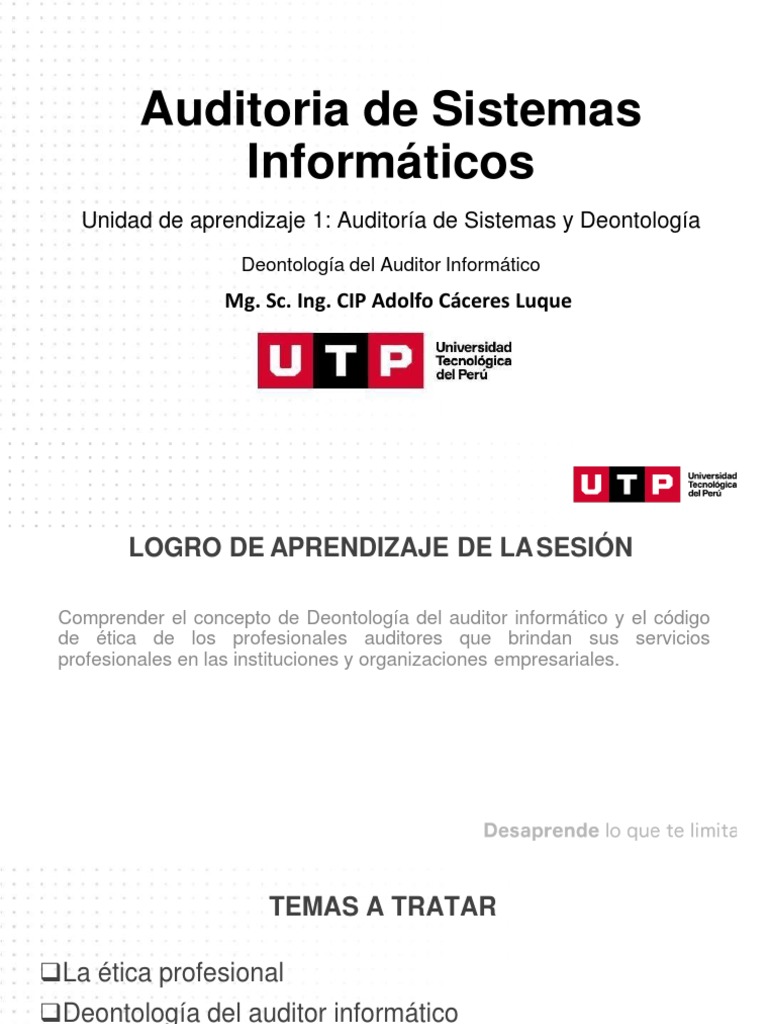 S04.s1-Material - Deontología Del Auditor Informático | PDF | Ética ...