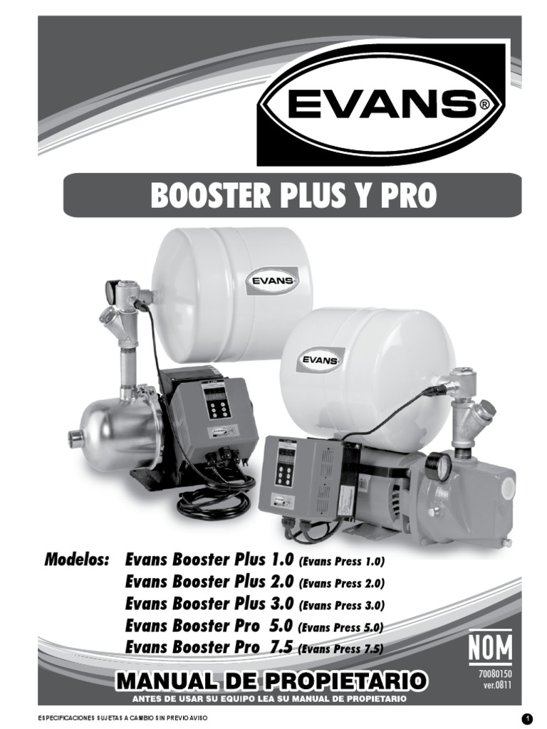 MANUAL PROP. EV BOOSTER Usuario Final | PDF | Cantidades fisicas ...