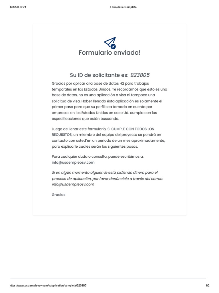 Formulario Completo | PDF