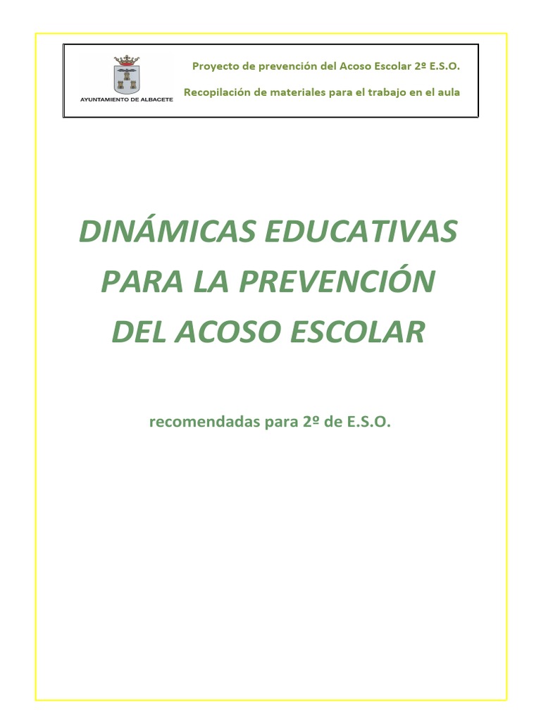 Dinámicas para Prevenir el Acoso Escolar | PDF | Acoso cibernético ...