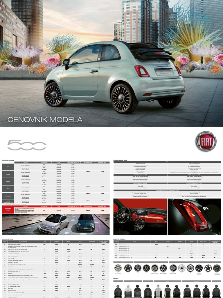 Cenovnik Fiat 500 | PDF