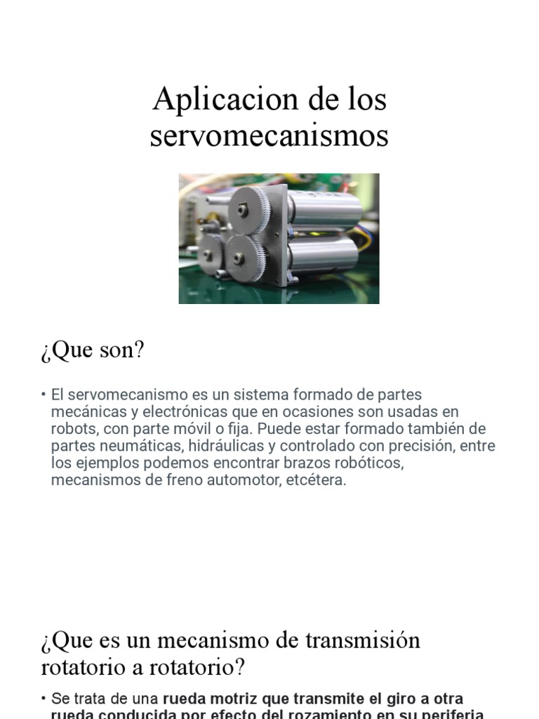 Aplicacion de Los Servomecanismos | PDF | Bienes manufacturados | Vehículos
