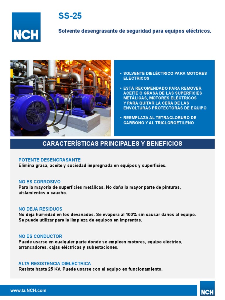 Solvente Dieléctrico SS-25: Seguridad y Eficiencia | PDF | Química ...