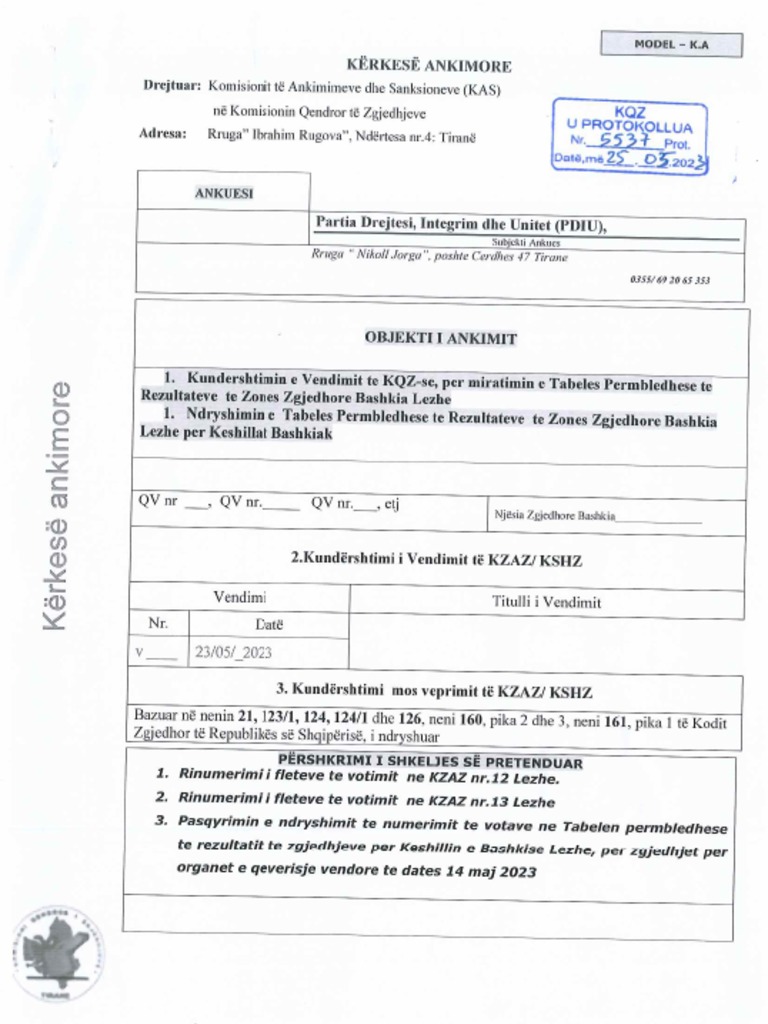 Kerkese Ankimore Lezhe | PDF