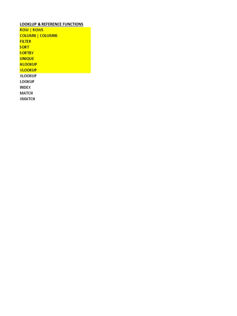 Excel Lookup & Reference Guide | PDF | Software Engineering | Computer ...