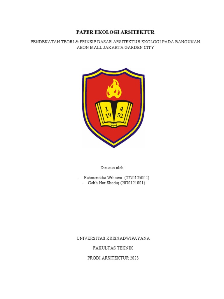 Arsitektur Ekologi untuk Mal | PDF | Seni | Teknologi & Rekayasa