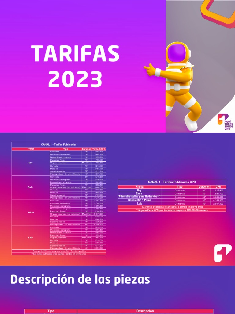 Uno Tarifas 2023 | PDF