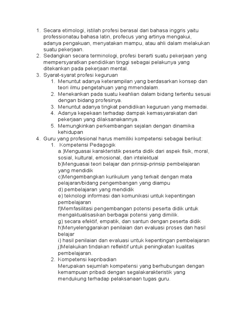 Konsep Dasar Fungsi Profesi Keguruan | PDF Konsep Dasar Fungsi Profesi Keguruan | PDF