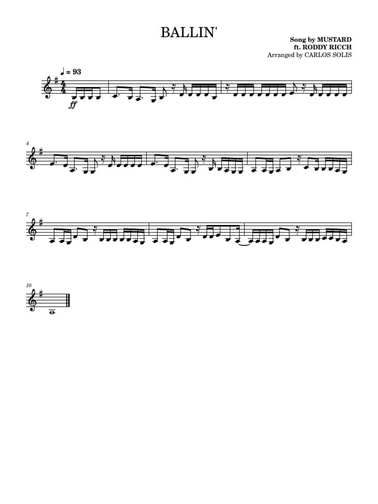 Ballin by Carlit0churrit0-Alto Saxophone 1 | PDF