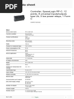 RP-C - SpaceLogic Room Controllers Specification Sheet | PDF | Relay ...