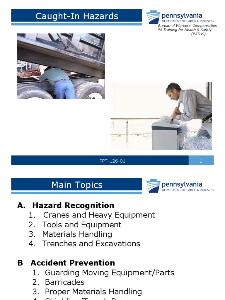 Caught In-Between Hazards | PDF | Hazards | Occupational Safety And Health