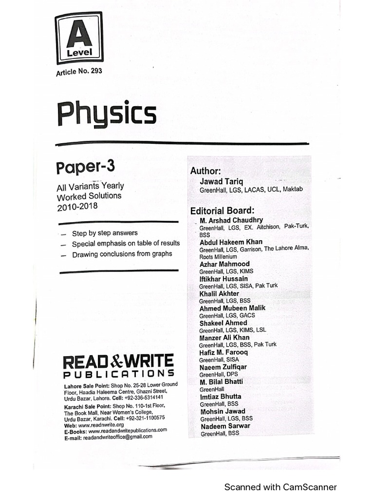 Physics p3 Solved Read and Write Papers | PDF
